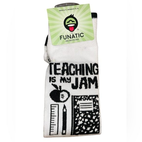 Funatic | Accessories | Funatic Teaching Is My Jam Socks | Poshmark